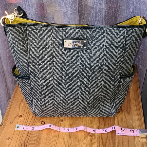 Spartina 449 | Bags | Spartina 449 Gray Black Herringbone Pattern ...